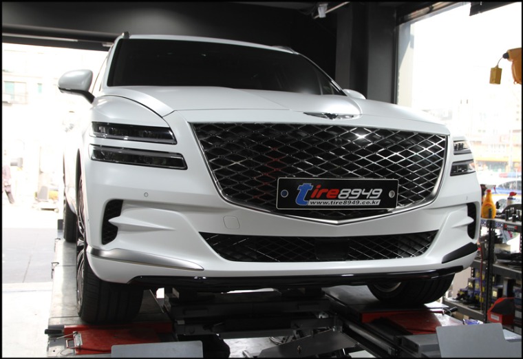 [GV80] 휠튜닝 브레이크튜닝 호크쉐이톤 22인치휠 네오테크NF8P 420mm 로터 네오테크 리어4P 조합